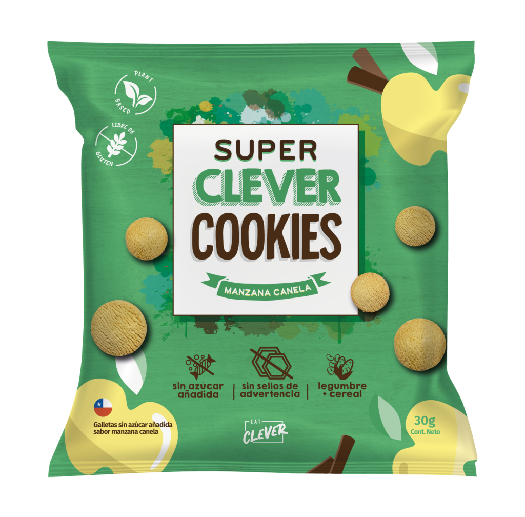 Super Clever Cookies Mini | Manzana Canela 30g – Eat Clever